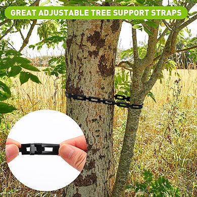 1 Roll 50 Foot Tree Tie Strap 0.5 Inch Wide Adjustable Hook Loop ...