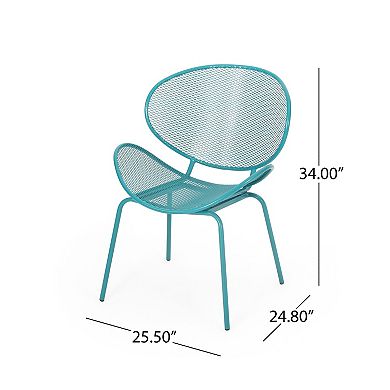 KWPZQEB Retro Shell Chair Set of 2, Coated Iron Frame Chairs with Mesh ...