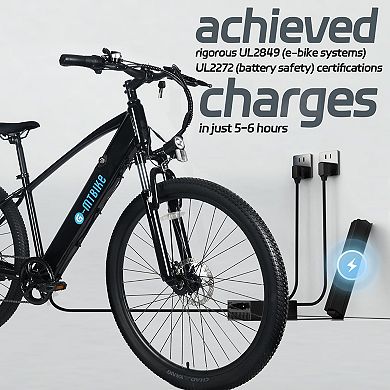 Electric Bike for Adults, 500W Motor 48V 7.8Ah Battery, 32MPH 27.5'' E ...