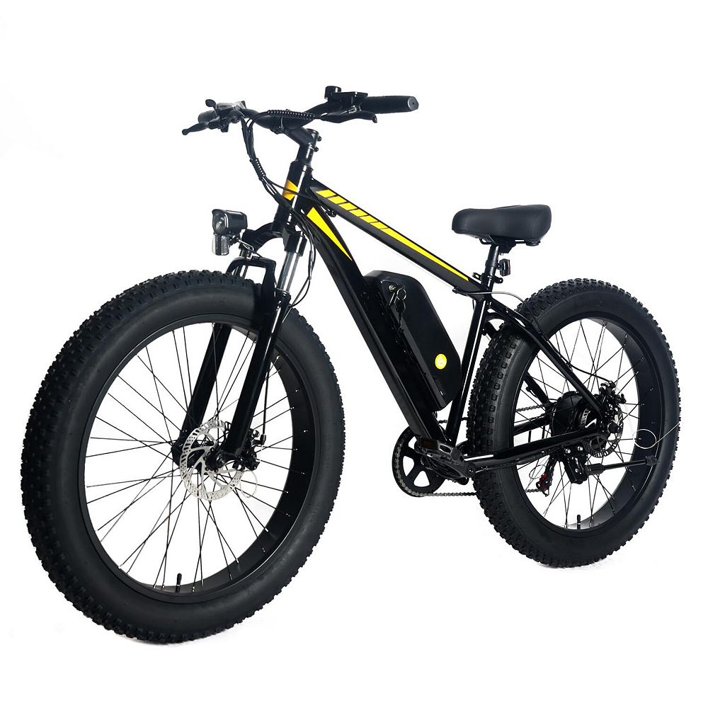 750W Electric Fat Tire Bike for Adults 26" x 4.0 Tires, 7-Speed, Up to ...