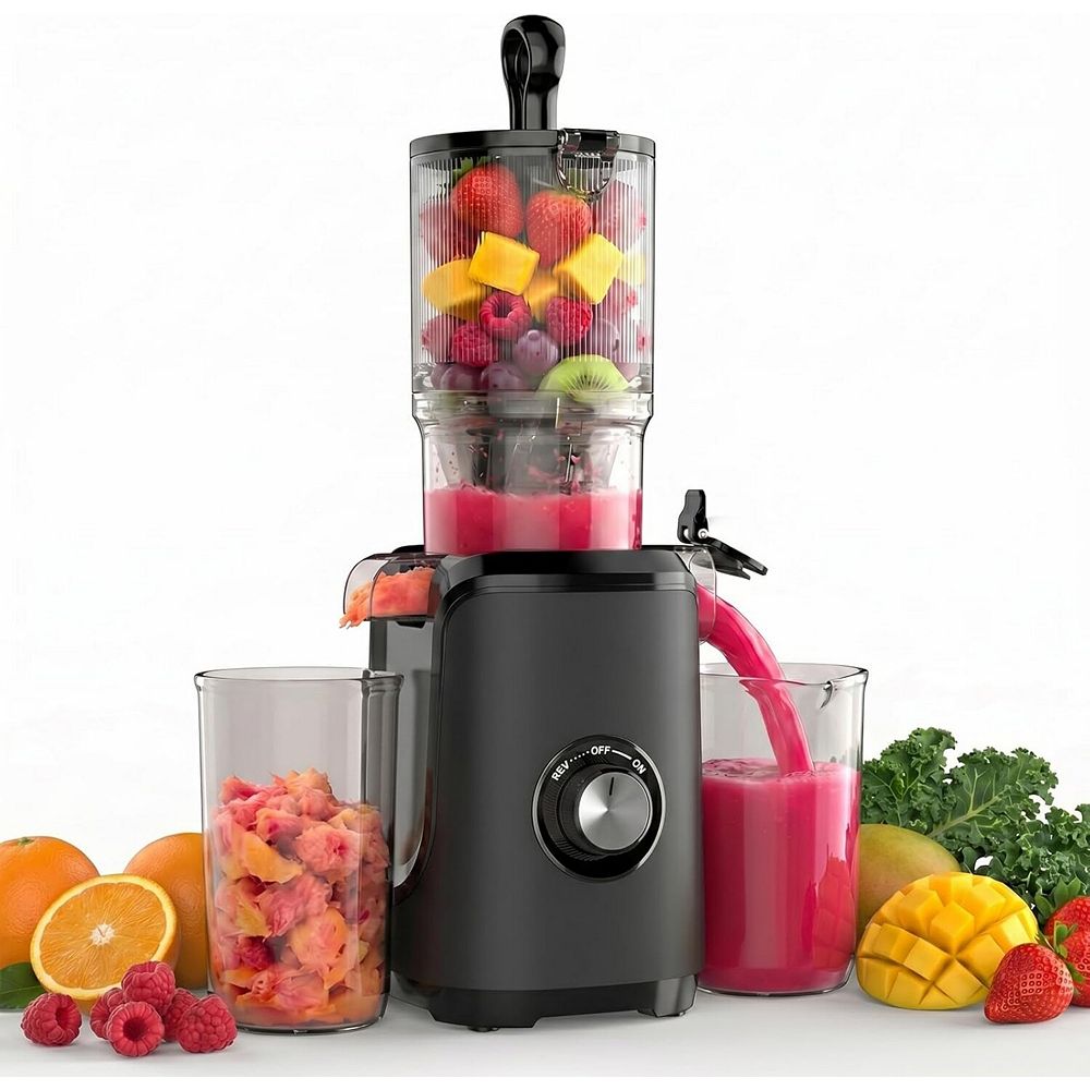 Slow Masticating Juicer, 200W Cold Press Juicer Machine with Safety ...