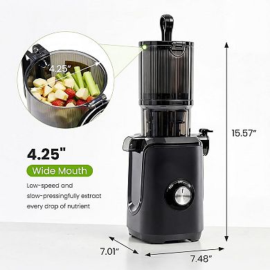 Slow Masticating Juicer, 200W Cold Press Juicer Machine with Safety ...