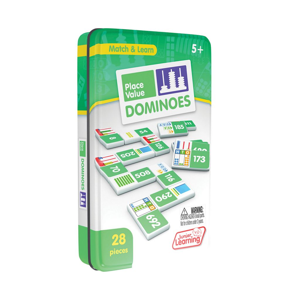 Junior Learning 28-Piece Place Value Dominoes Activity Cards