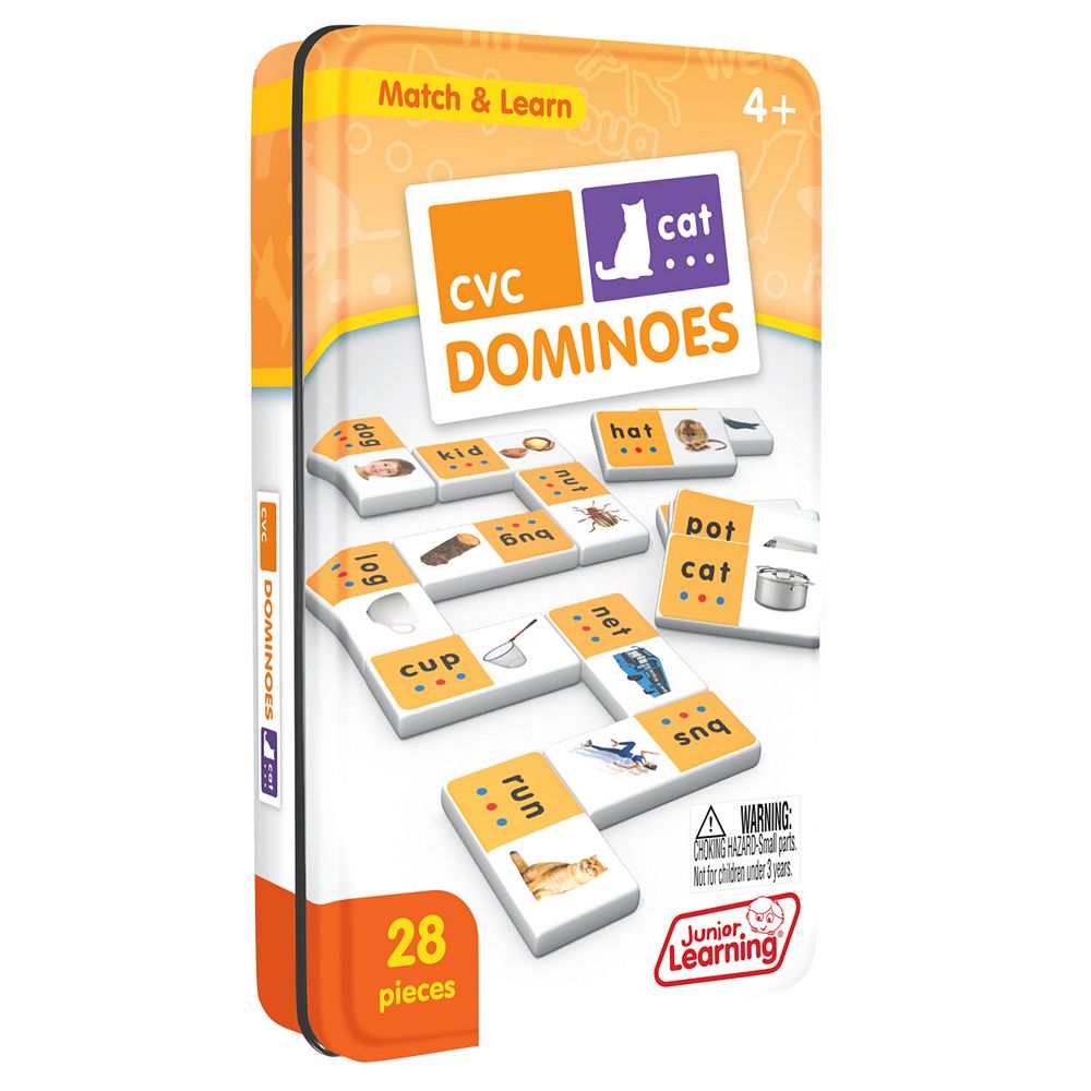Junior Learning CVC Dominoes 28-Piece Language Arts Game