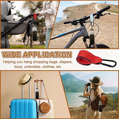4 Pack Shopping Cart Hooks, 8" Leather Adjustable Shopping Cart Hooks ...