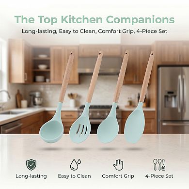 4 Pcs Cooking Utensil Set Stainless Steel Kitchen Utensils Cooking ...