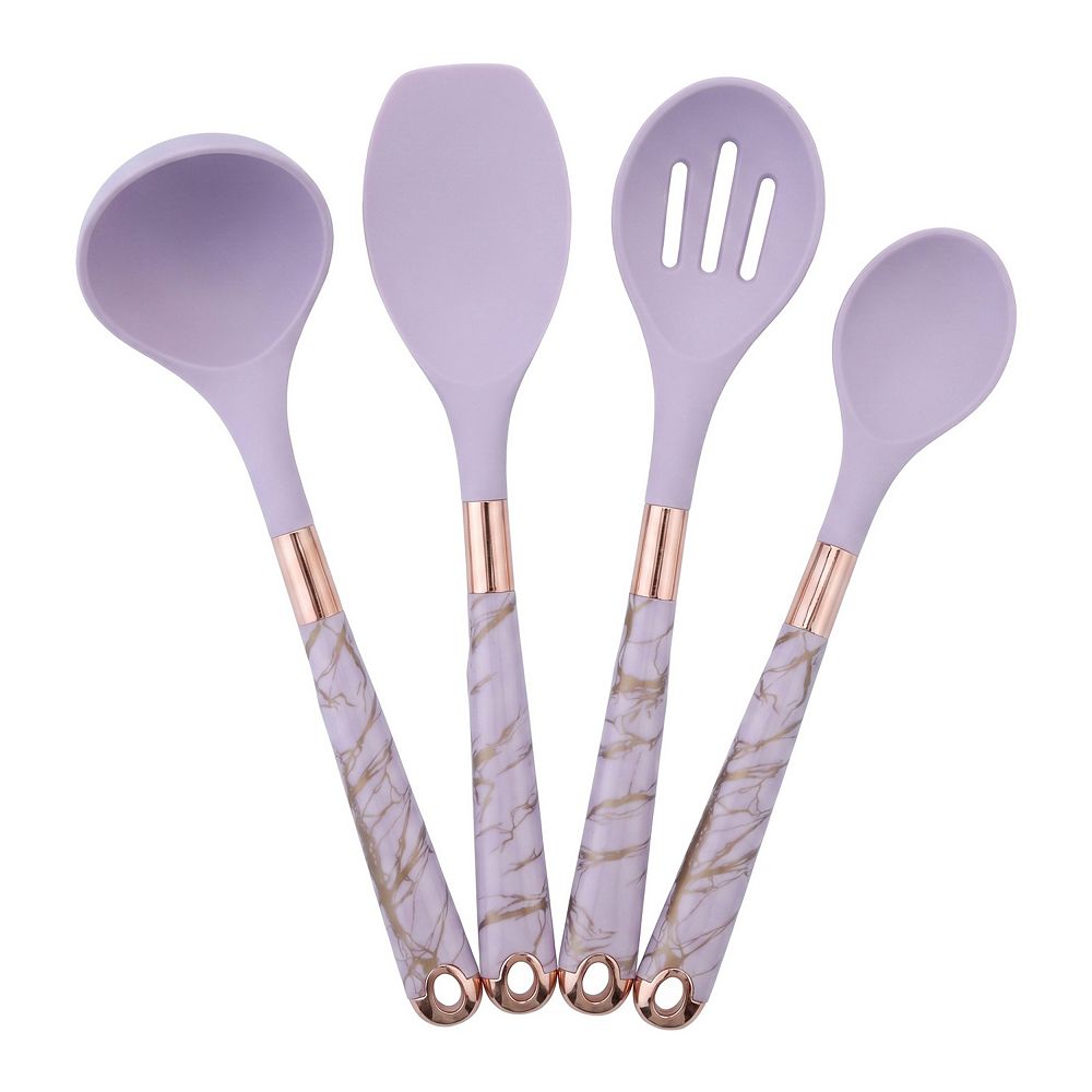 4 Pcs Silicone Utensil Set Non Stick Safe Heat Resistant Includes ...