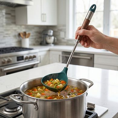 1 Pcs Cooking Spoon Silicone Spoon for Non Stick Heat Resistant Kitchen ...