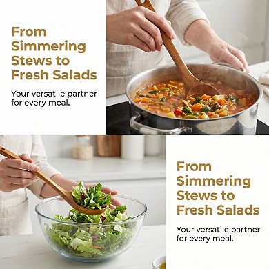 Cooking Spoon Wood Spoon for Non Stick Cookware Heat Resistant Kitchen ...