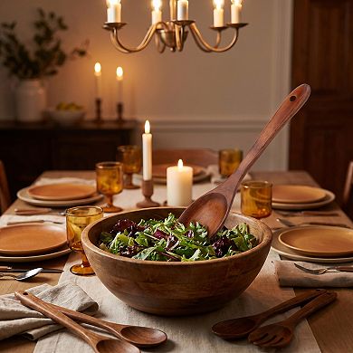1 Pcs Wood Cooking Spoon Non Stick Safe Heat Resistant Ergonomic ...