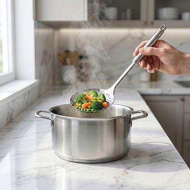 1 Pcs Cooking Spoon Stainless Steel Spoon Safe for Non Stick Heat ...
