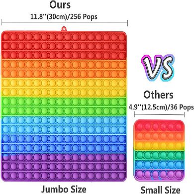 Super Jumbo Pop It Push Pop Silicone Fidget Toy - 12inch