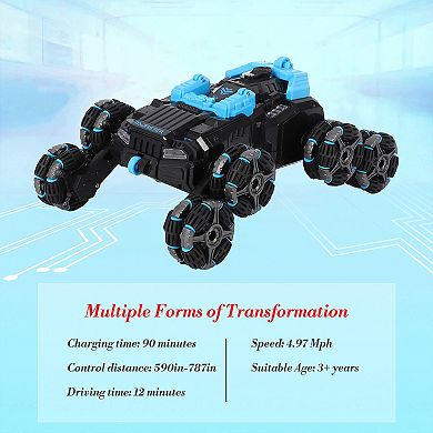 Kids Transformable RC Stunt Car, 8 Wheels 360 Rotating High Speed ...