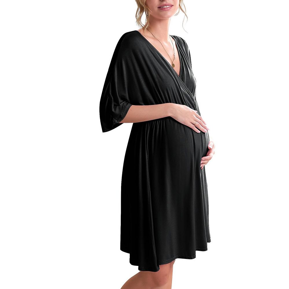 Ekouaer Labor Delivery Hospital Gown 2 Pack Maternity Dress Nursing ...