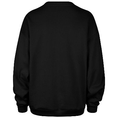 Women's '47 Black Buffalo Sabres Circle Change Stars Oversized Sweatshirt