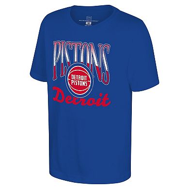 Youth Stadium Essentials Royal Detroit Pistons Sky High T-Shirt