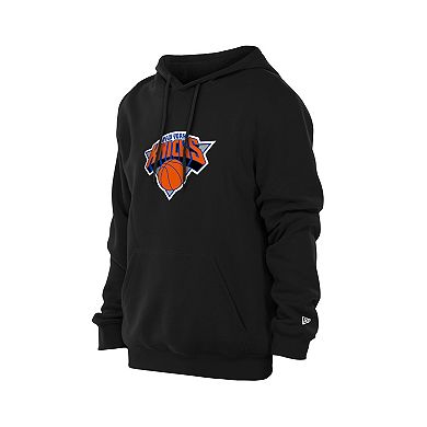 Men's New Era Black New York Knicks Front Back Logo Hoodie
