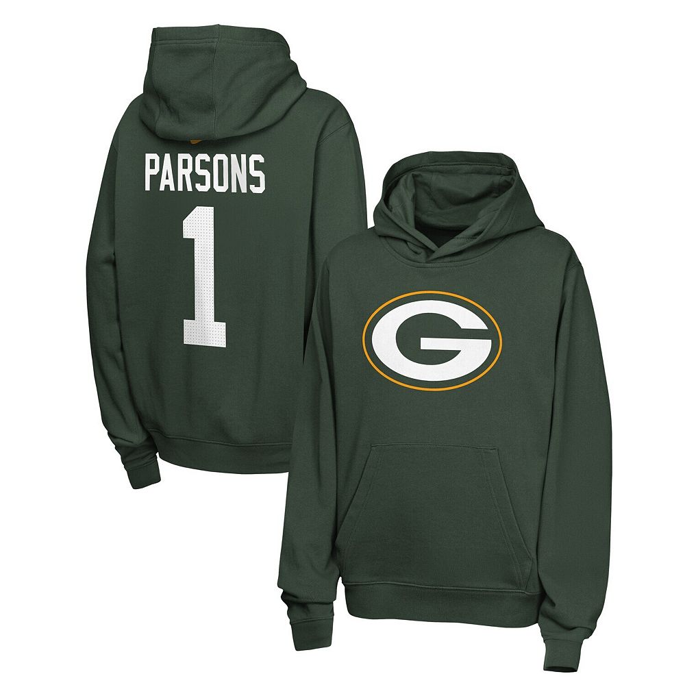 Youth Nike Micah Parsons Green Green Bay Packers Name & Number Club ...