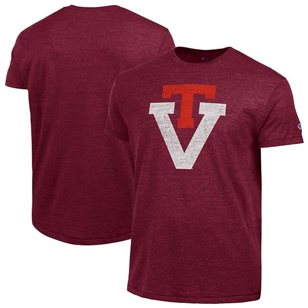 Men's Champion Maroon Virginia Tech Hokies Vintage Triumph Tri-Blend T ...