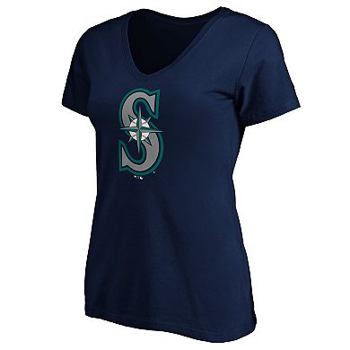 Women's Logo Athletic Navy Seattle Mariners Official Logo Athletic V ...