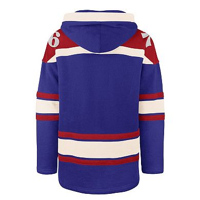 Men's '47 Royal Philadelphia 76ers Superior Lacer Hoodie
