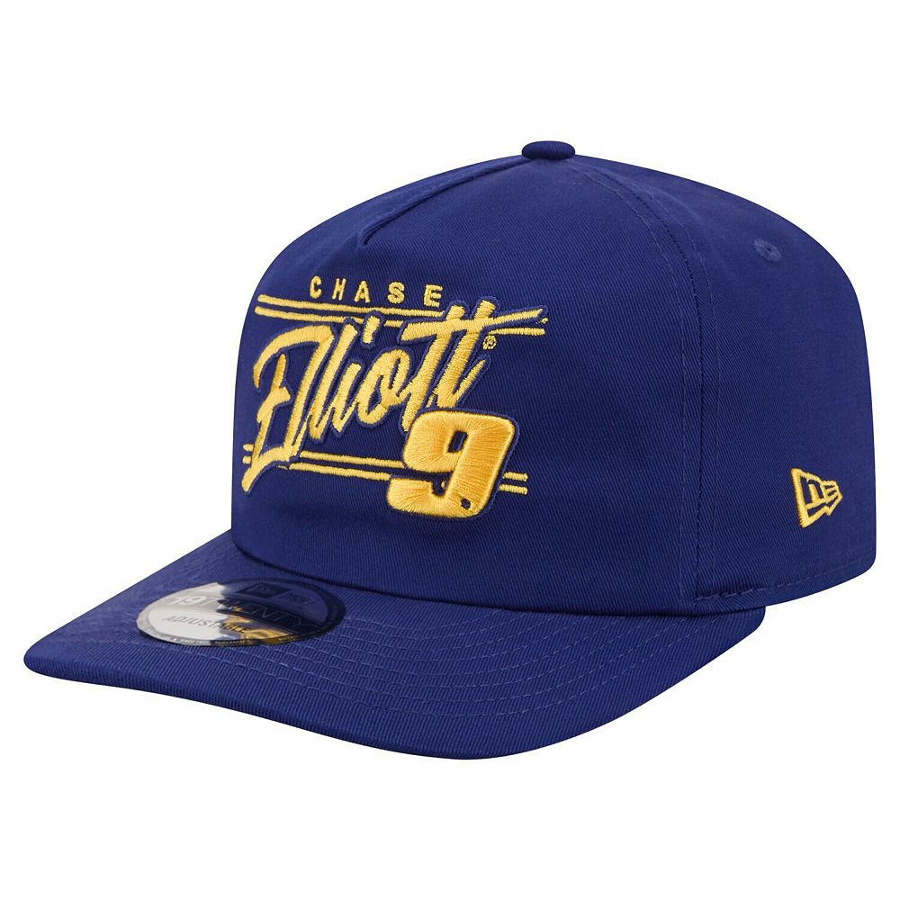 Men's New Era Blue Chase Elliott Driver Script 19TWENTY Adjustable Hat