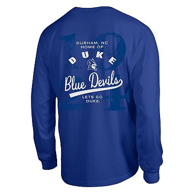 Men's Champion Royal Duke Blue Devils Laminated All-Star Long Sleeve T ...