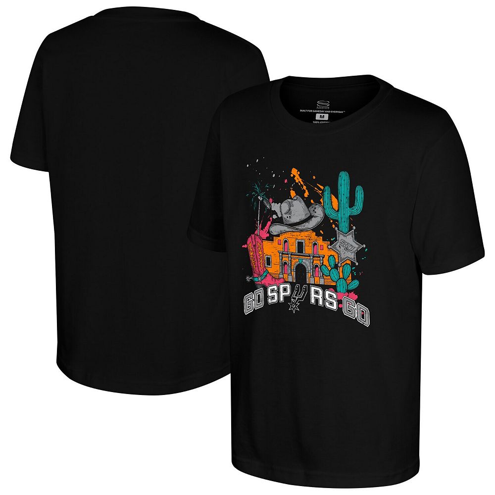 Youth Stadium Essentials Black San Antonio Spurs Remember The Spurs T-Shirt
