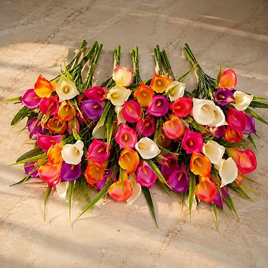 10 Outdoor Indoor UV Resistant Artificial Calla Lily Flowers For Home ...