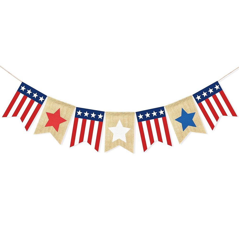 Patriotic Star Banner USA Garland