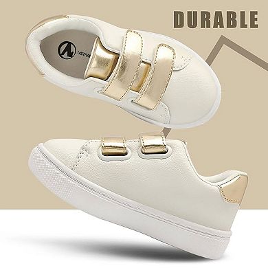 HOMEHOT Girls Sneaker with Hook-and-Loop for Toddler/Little Kid/Big Kid