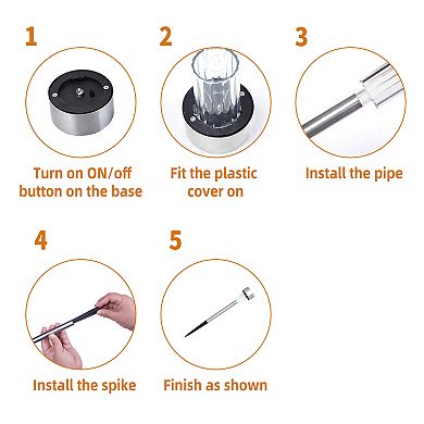 Solar Lights, 10pcs Solar Power LED Lawn Lamps with Lampshades for ...