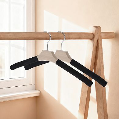 Wooden Circle Hook Closet Hanger 2 Pcs