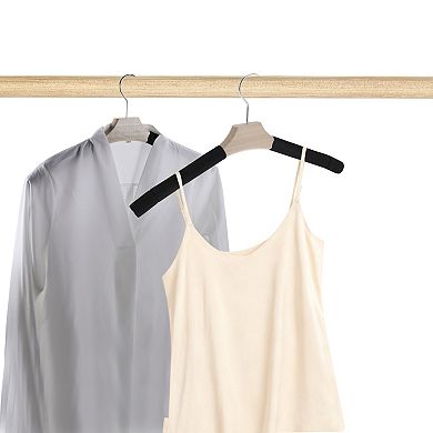 Wooden Circle Hook Closet Hanger 2 Pcs