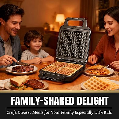 Waffle Maker with Removable Plates