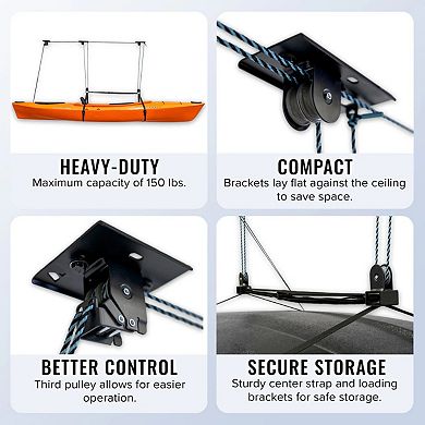 EasyLift Kayak Hoist - Holds up to 150 lbs