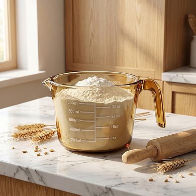 1000ml Measuring Cup, Glass Liquid Measuring Cup for Kitchen Baking and ...