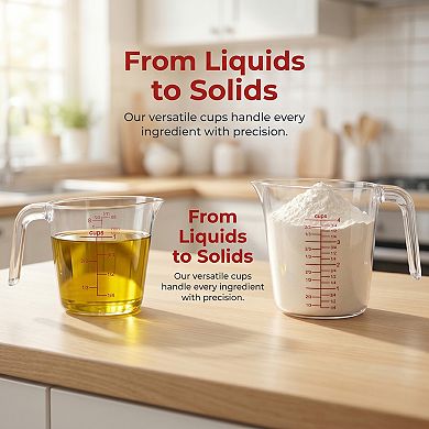 3Pcs Measuring Cup, Liquid PS Material Measuring Cup for Measuring and ...