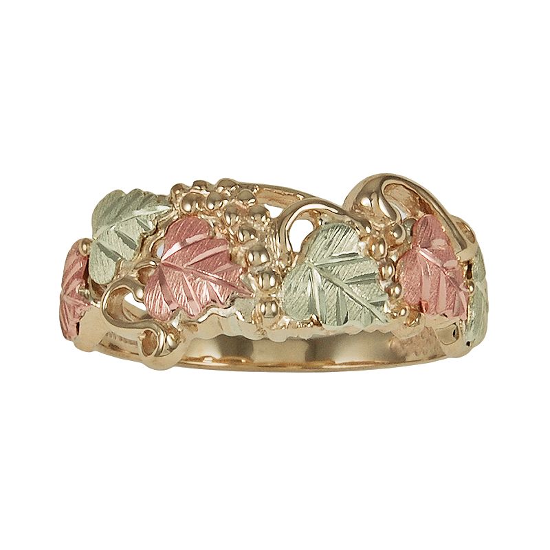 Black Hills Gold Tri-Tone Grapevine Ring