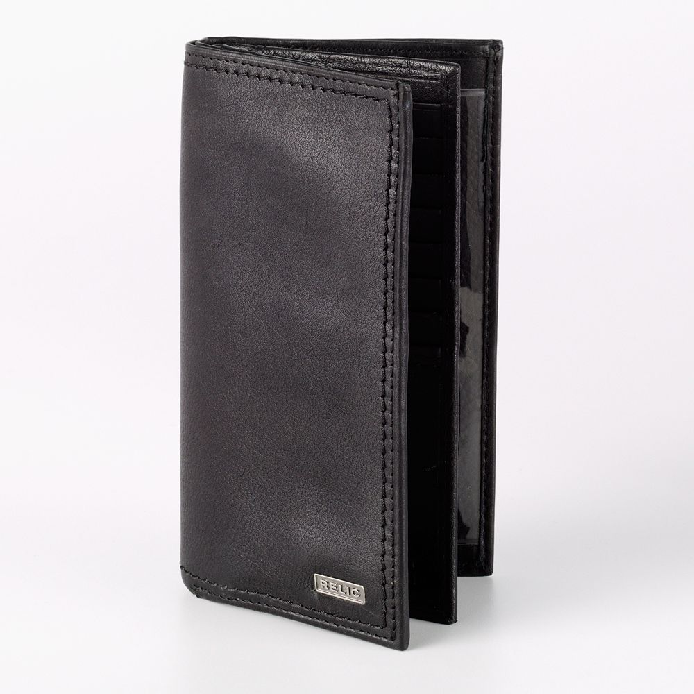 Relic Mark Leather Checkbook Wallet