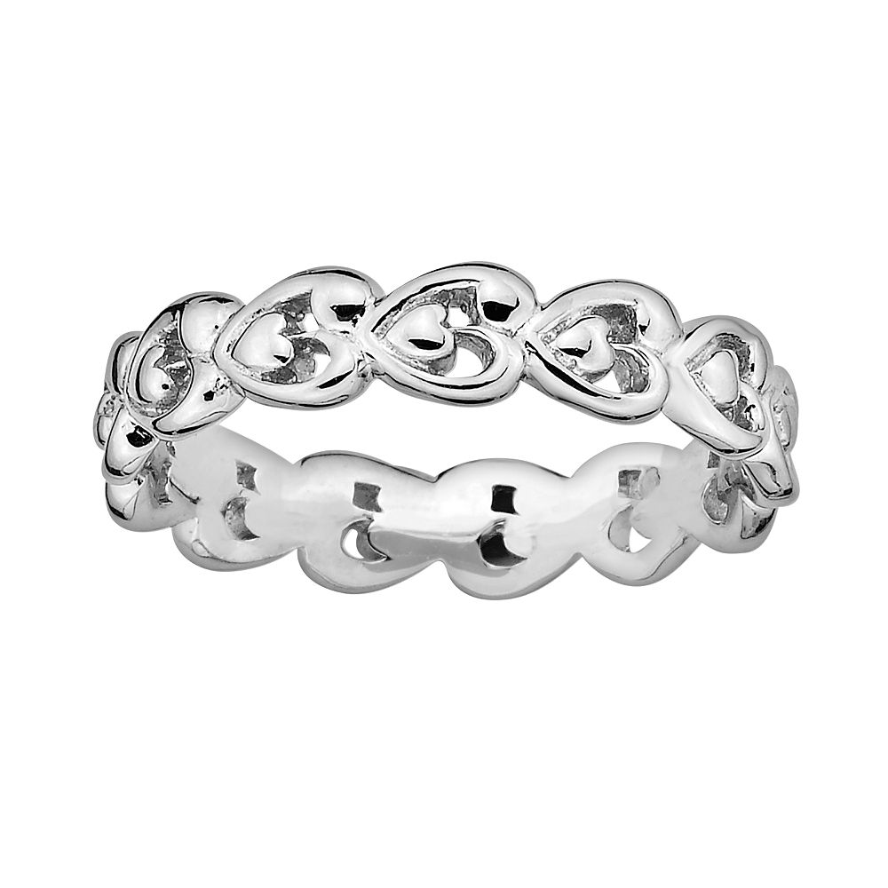 Stacks & Stones Sterling Silver Heart Stack Ring