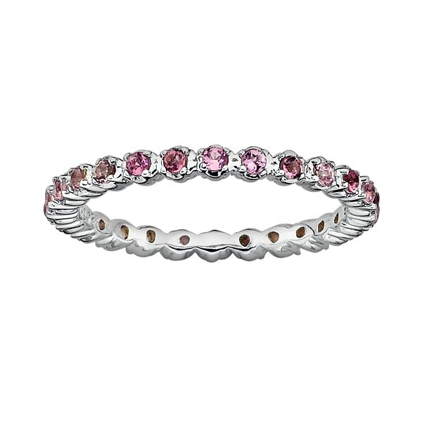 Stacks & Stones Sterling Silver Pink Tourmaline Stack Ring