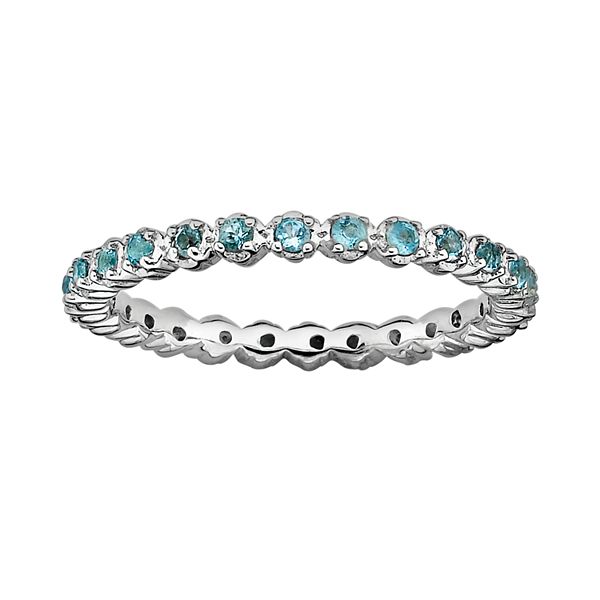Stacks & Stones Sterling Silver Blue Topaz Stack Ring