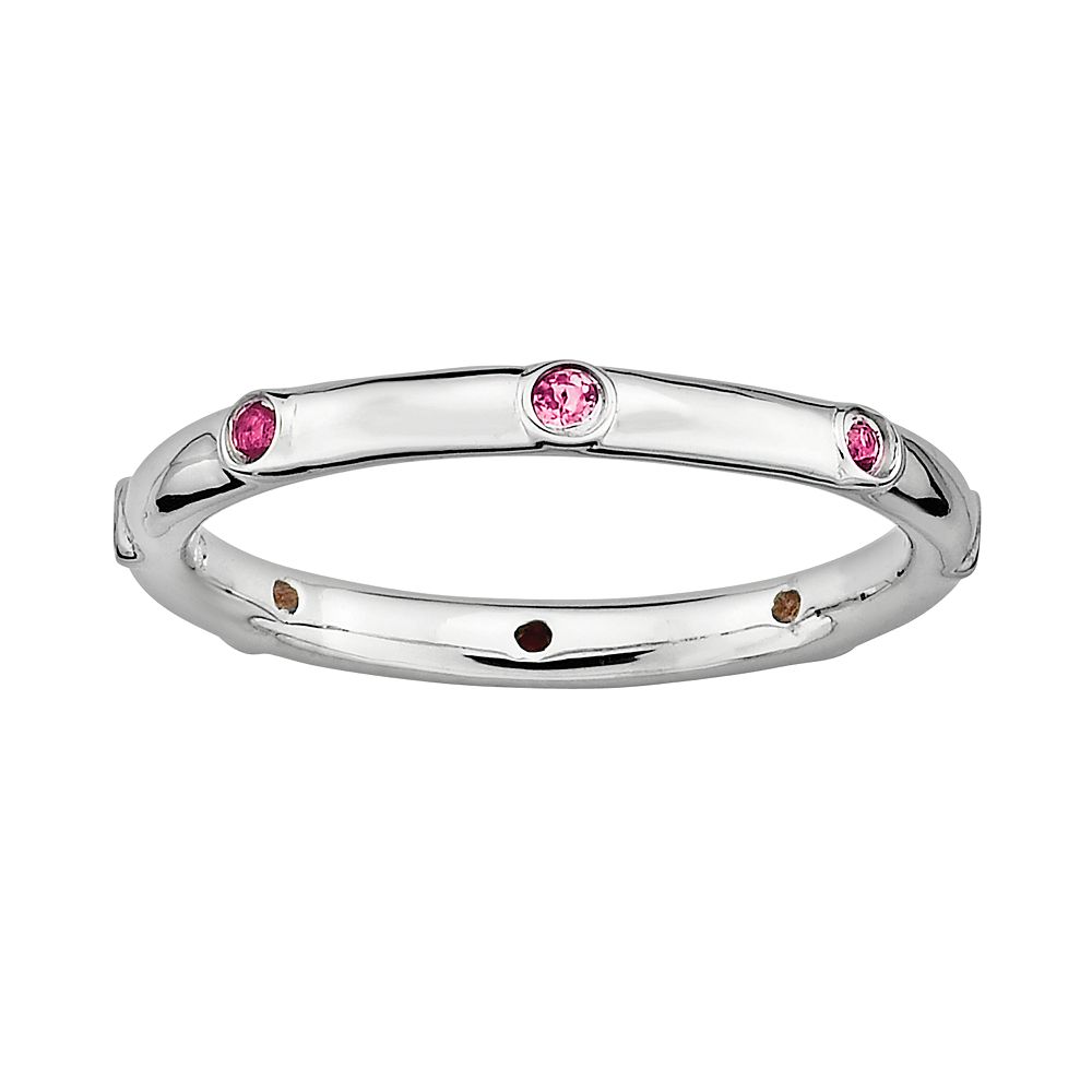 Stacks & Stones Sterling Silver Pink Tourmaline Stack Ring
