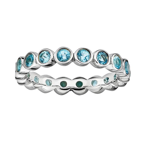 Stacks & Stones Sterling Silver Blue Topaz Stack Ring
