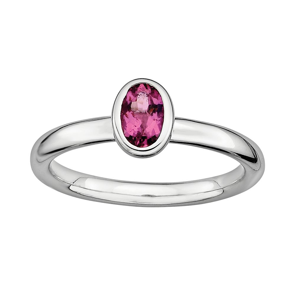 Stacks & Stones Sterling Silver Pink Tourmaline Stack Ring
