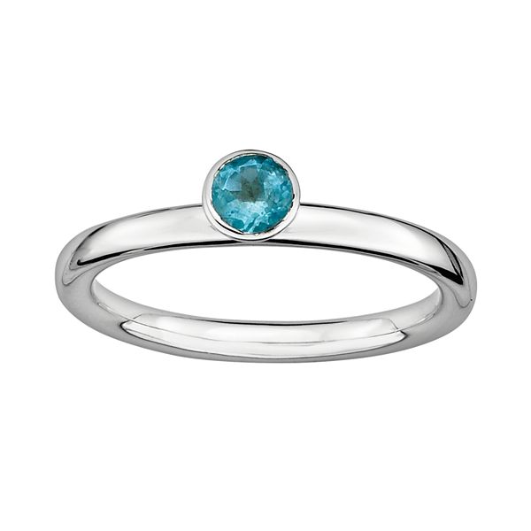 Stacks & Stones Sterling Silver Blue Topaz Stack Ring
