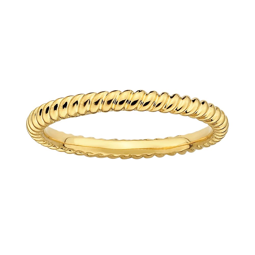 Stacks & Stones 18k Gold Over Silver Twist Stack Ring
