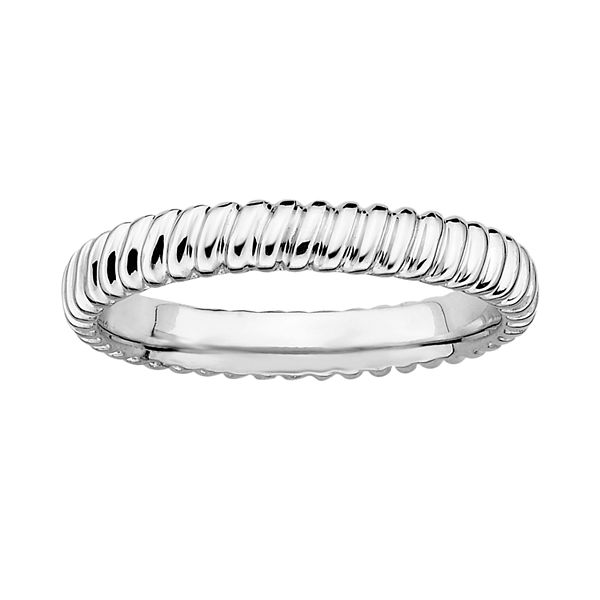 Stacks & Stones Sterling Silver Ribbed Stack Ring