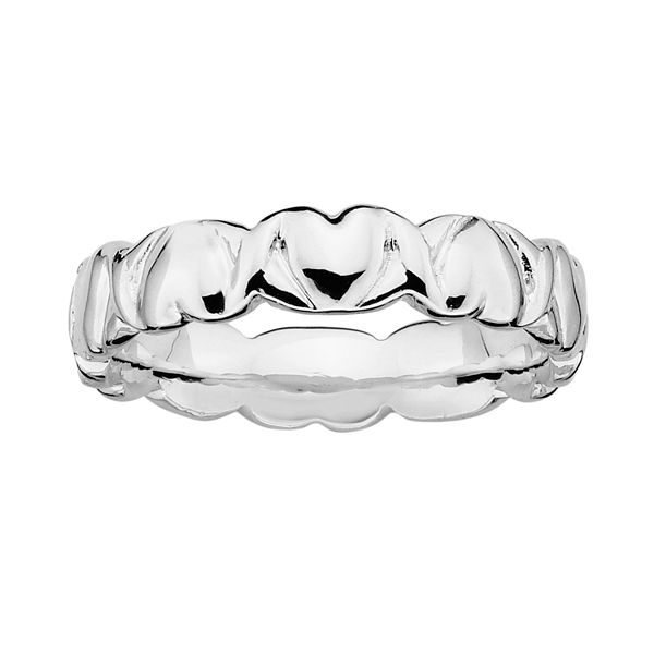 Stacks & Stones Sterling Silver Heart Stack Ring
